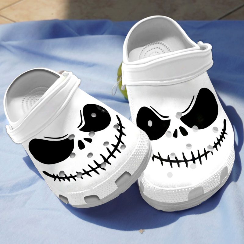 Pumpkin King Jack Skellington Face Clogs - Design by Crocodile