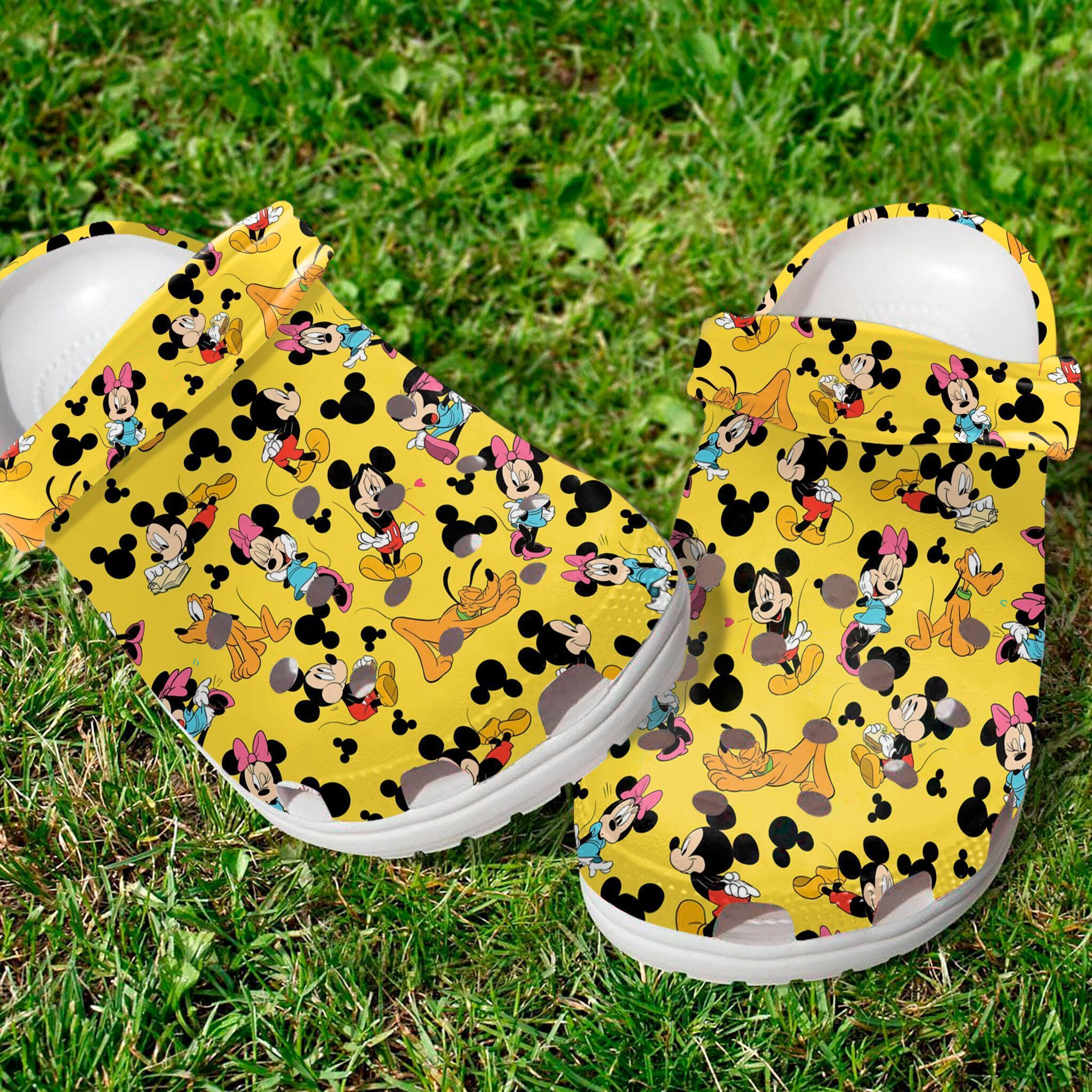 Funny Mickey Mouse Clogs For Kids And Adults - Design by Crocodile