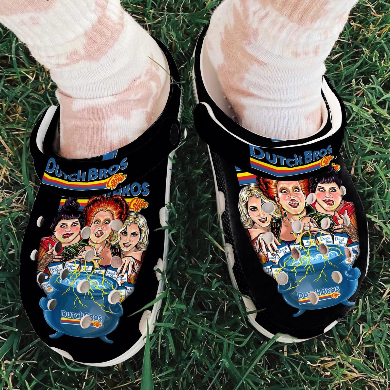 Dutch Bros Coffee Hocus Pocus Slippers - Design by Crocodile