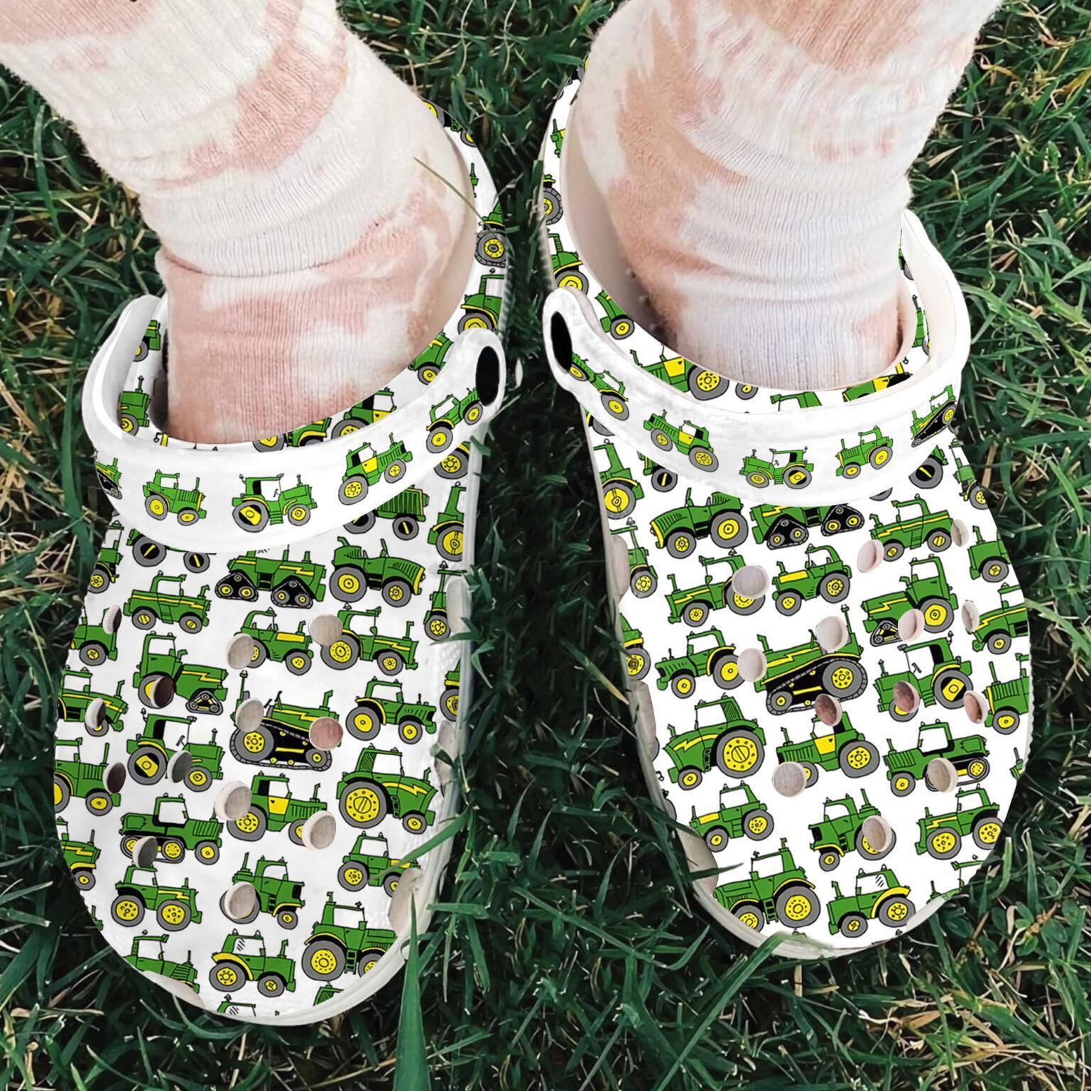 Green Tractors Collection Slippers - Design by Crocodile