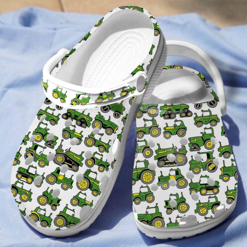 Green Tractors Collection Slippers - Design by Crocodile