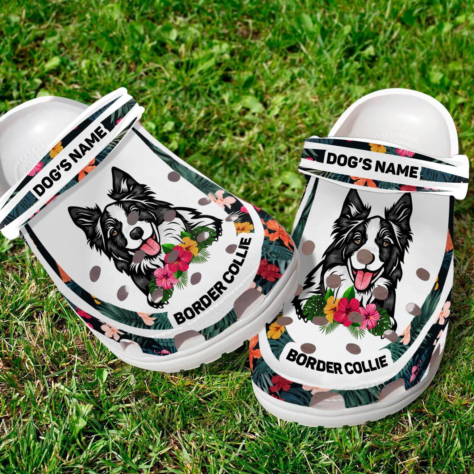 Cute Border Collie Slippers - Design by Crocodile