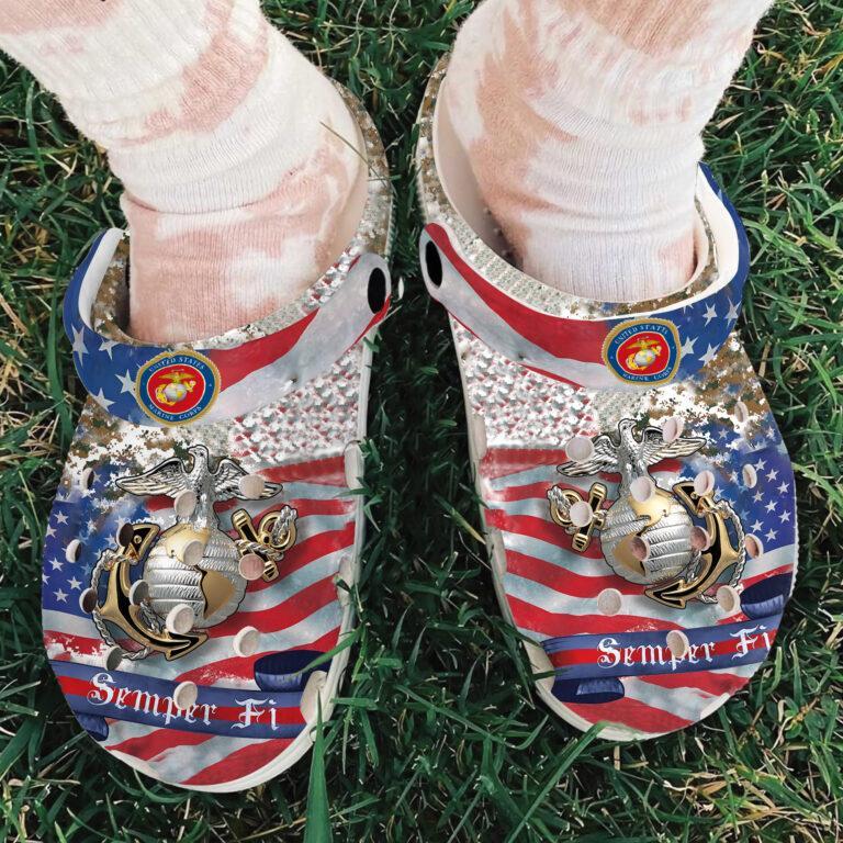 Marines Eagle and Anchor Slippers - Design by Crocodile