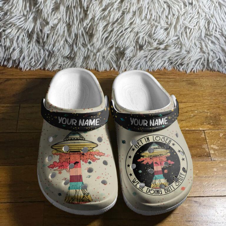 Camping Alien Get In Loser Slippers - Design by Crocodile