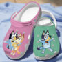Love Bluey And Bingo Kids Clogs , Adults Clogs - Design by Crocodile