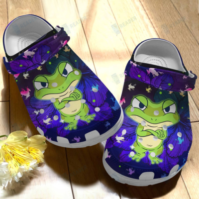 Angry Baby Frog Clogs Shoes - Design by Crocodile