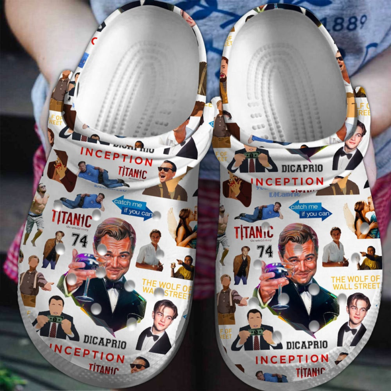 Leonardo Dicaprio Memes Pattern Clogs - Design by Crocodile
