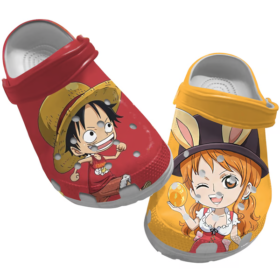 Monkey D. Luffy And Nami Clogs, One Piece Slippers - Design by Crocodile