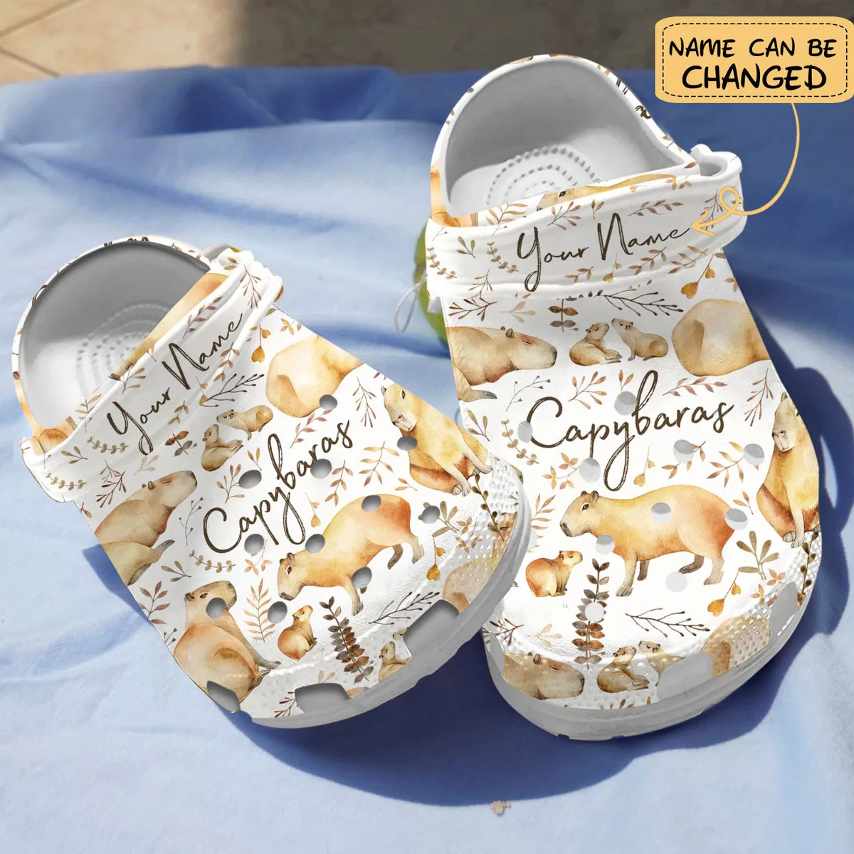 Personalized Capybara Vintage Crocs For Kids & Adults - Design by Crocodile