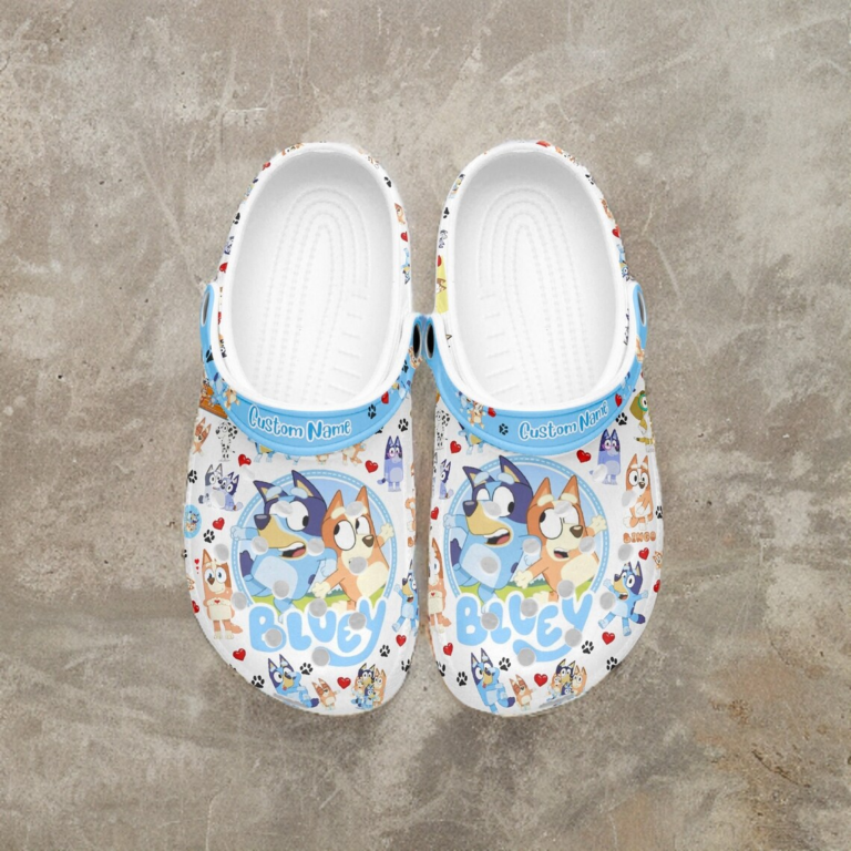 Custom Bluey Clogs, Bluey Family Clogs - Design by Crocodile
