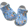 Lovely Bluey Characters Print Blue Clogs For Kids And Adults - Design ...