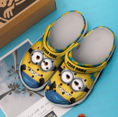 Personalized Cute Minion Otto Clogs - Design by Crocodile