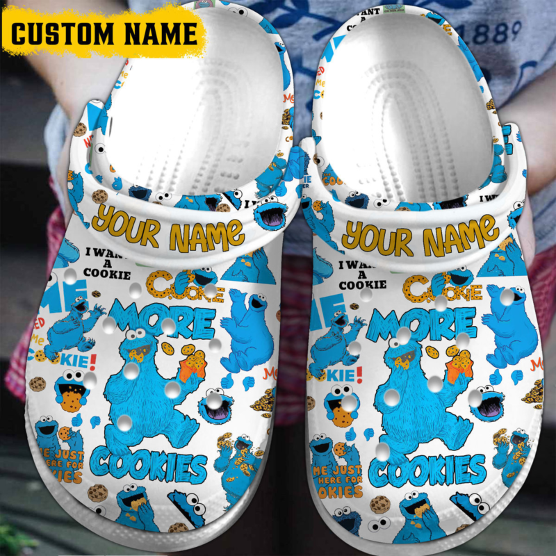 Custom Name Cookies Monster Sesame Street Muppet Crocs - Design by ...