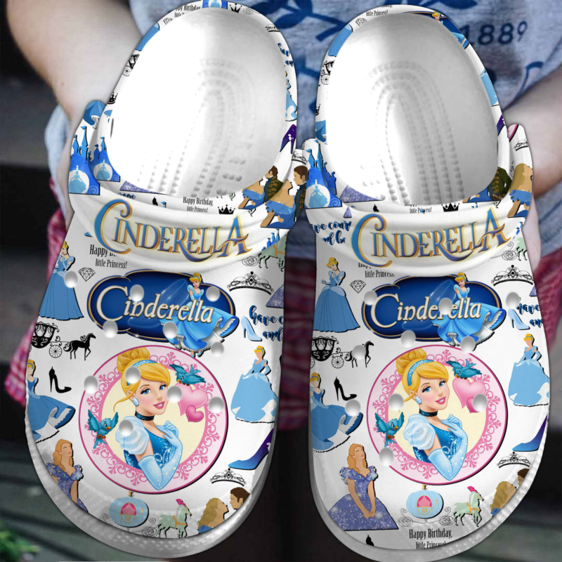 Disney Princess Cinderella Crocs For Kids And Adults - Design by Crocodile
