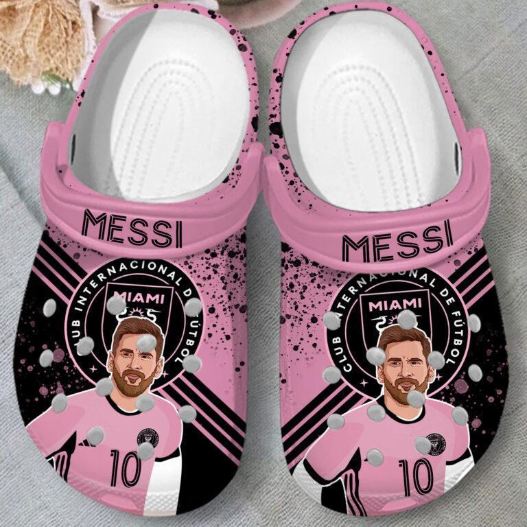 Water-resistant Lionel Messi Inter Miami Football Club Crocs - Design ...