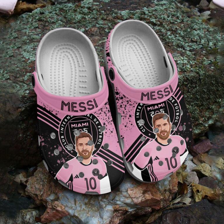 Water-resistant Lionel Messi Inter Miami Football Club Crocs - Design ...
