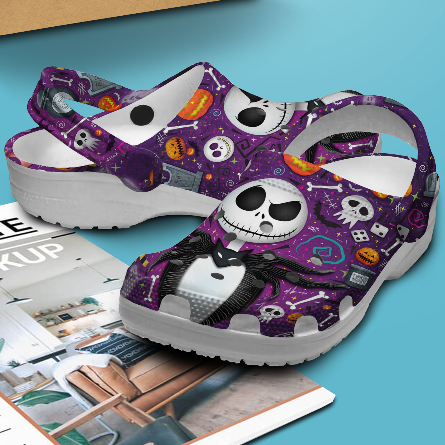 Nightmare Before Christmas Jack Skellington Clogs - Design by Crocodile