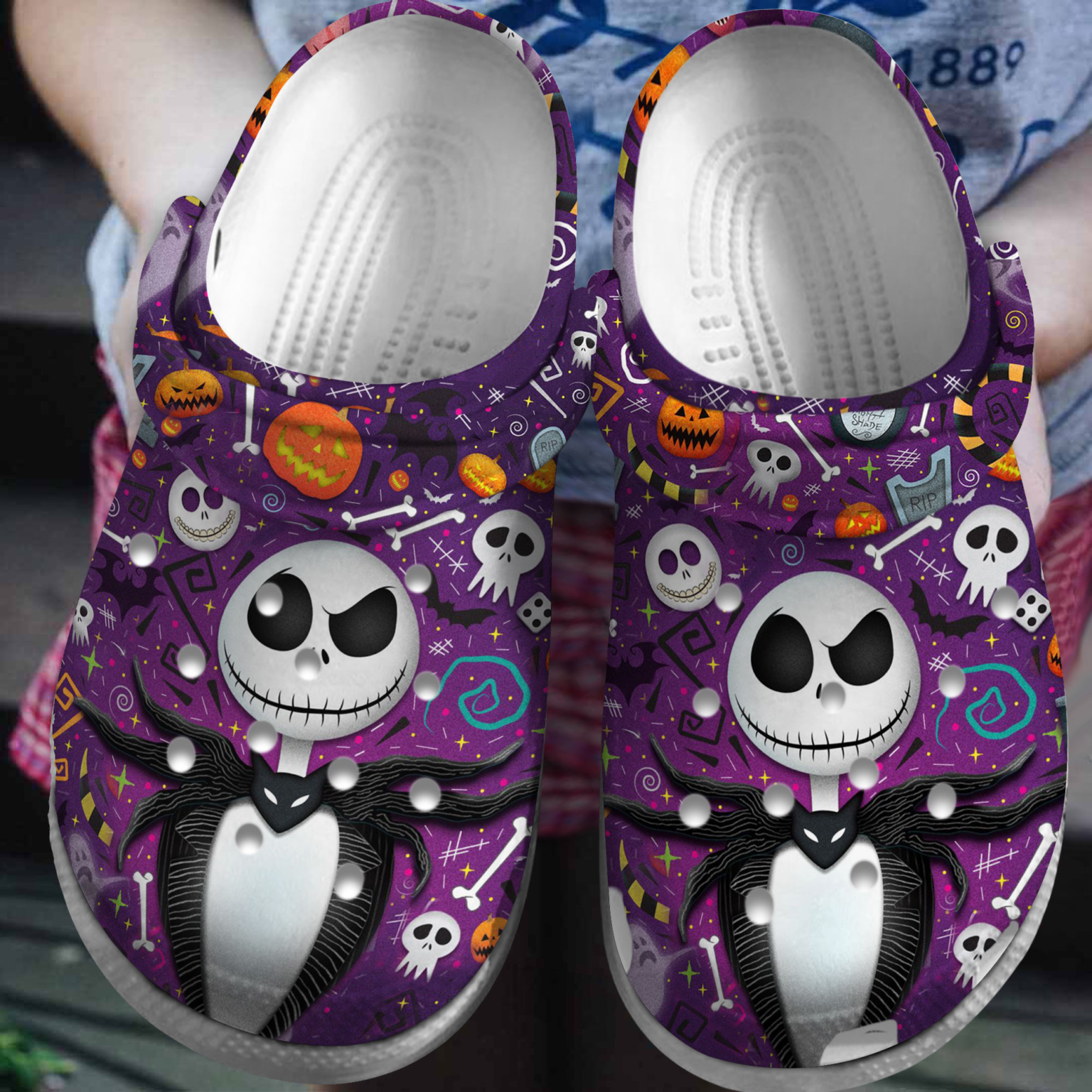 Nightmare Before Christmas Jack Skellington Clogs - Design by Crocodile