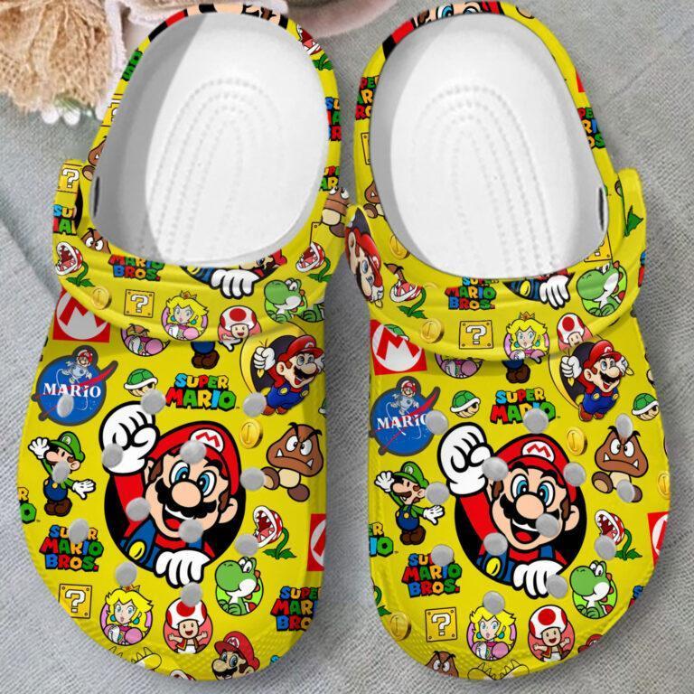 Adorable Super Mario Game Yellow Clogs For Kids And Adults - Design by ...