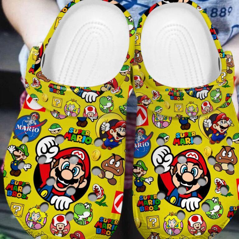 Adorable Super Mario Game Yellow Clogs For Kids And Adults - Design by ...