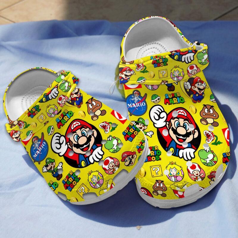 Adorable Super Mario Game Yellow Clogs For Kids And Adults - Design by ...