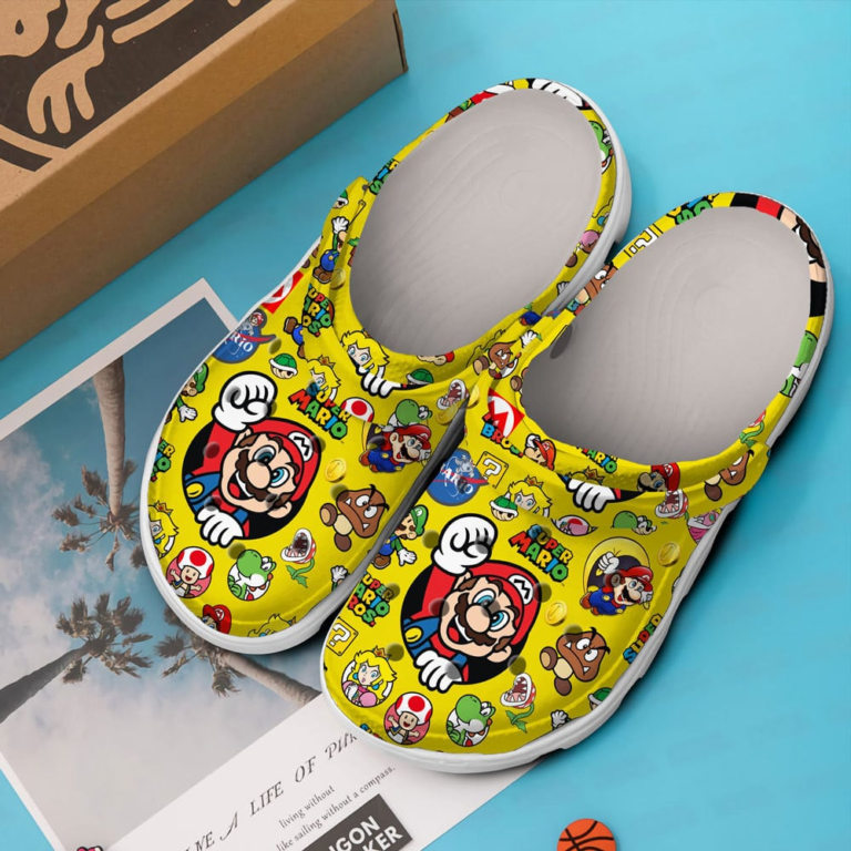 Adorable Super Mario Game Yellow Clogs For Kids And Adults - Design by ...