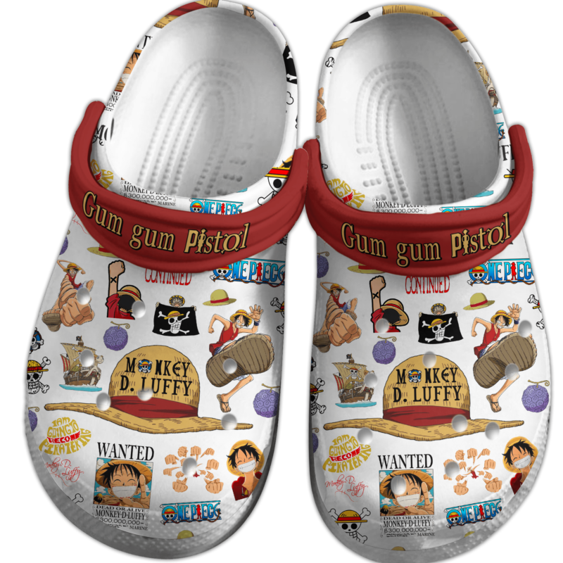 Monkey D.Luffy One Piece Anime Classic Clogs - Design by Crocodile