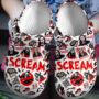 Exclusive Clogs SCREAM Ghostface Movie Villain Clogs - Design by Crocodile