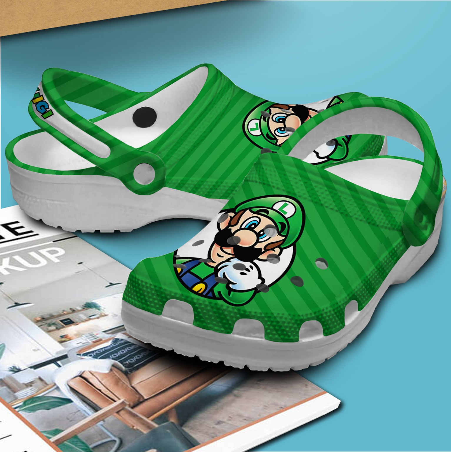 Funny Luigi Super Mario Green Clogs For Kids And Adults - Design by ...