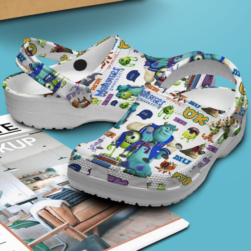 Funny Monster Inc Cartoon White Clogs For Kids And Adults - Design by ...