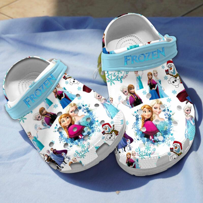 Comfortable Frozen Cartoon Clogs For Kids And Adults - Design by Crocodile