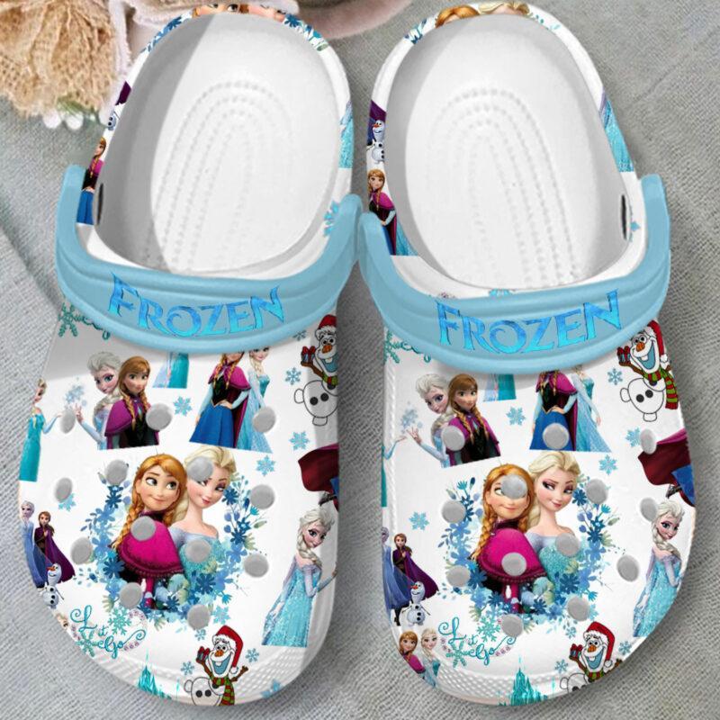 Comfortable Frozen Cartoon Clogs For Kids And Adults - Design by Crocodile