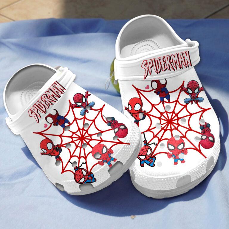 Cute Tiny Spider-Man Love White Clogs For Kids And Adults - Design by ...