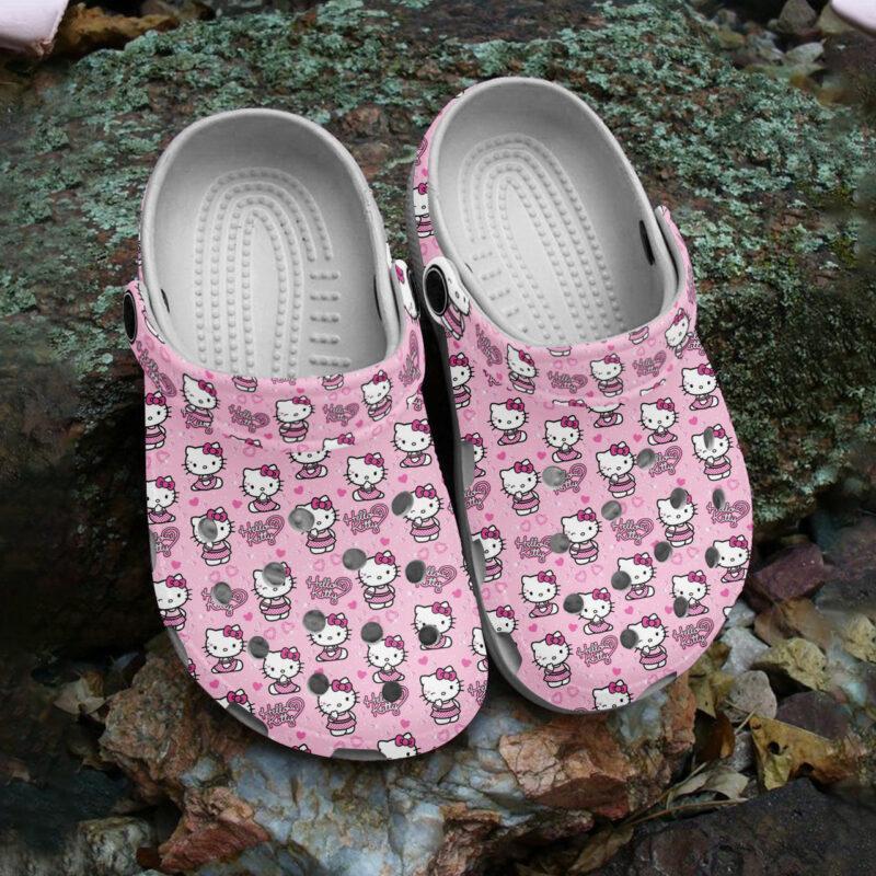 Adorable Hello Kitty Pink Clogs For Kids And Adults - Design by Crocodile