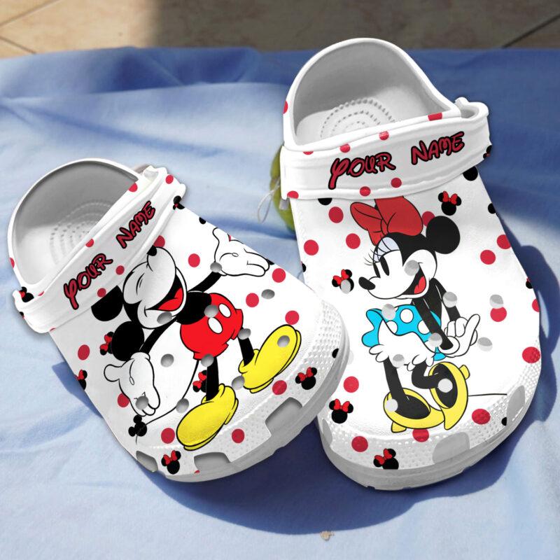 Kissing Mickey Mouse And Minnie Clogs - Design by Crocodile