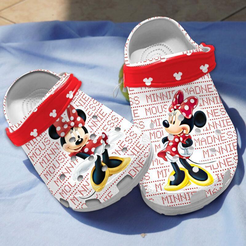 Cute Pretty Minnie Mouse Clogs For Kids And Adults - Design by Crocodile
