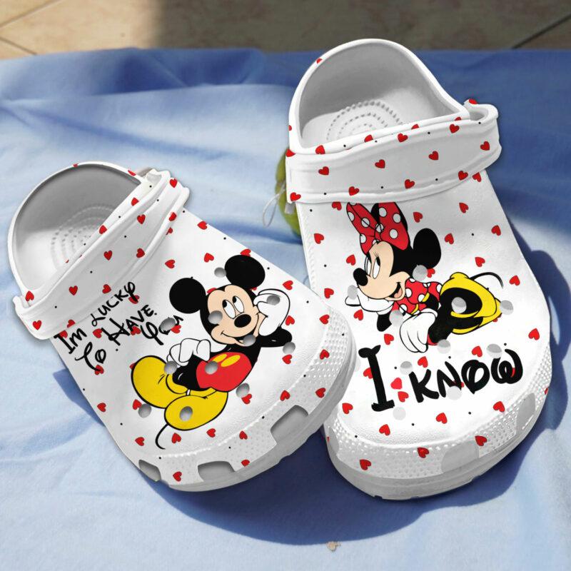 Cute Pretty Minnie Mouse Clogs For Kids And Adults - Design by Crocodile
