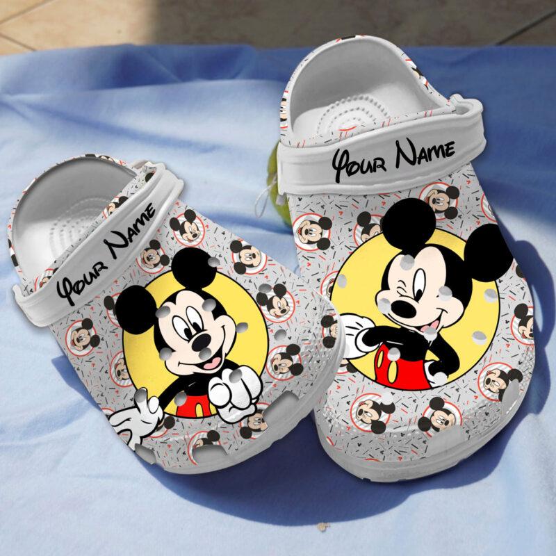 Personalized Couple Mickey And Minnie Mouse Clogs - Design by Crocodile