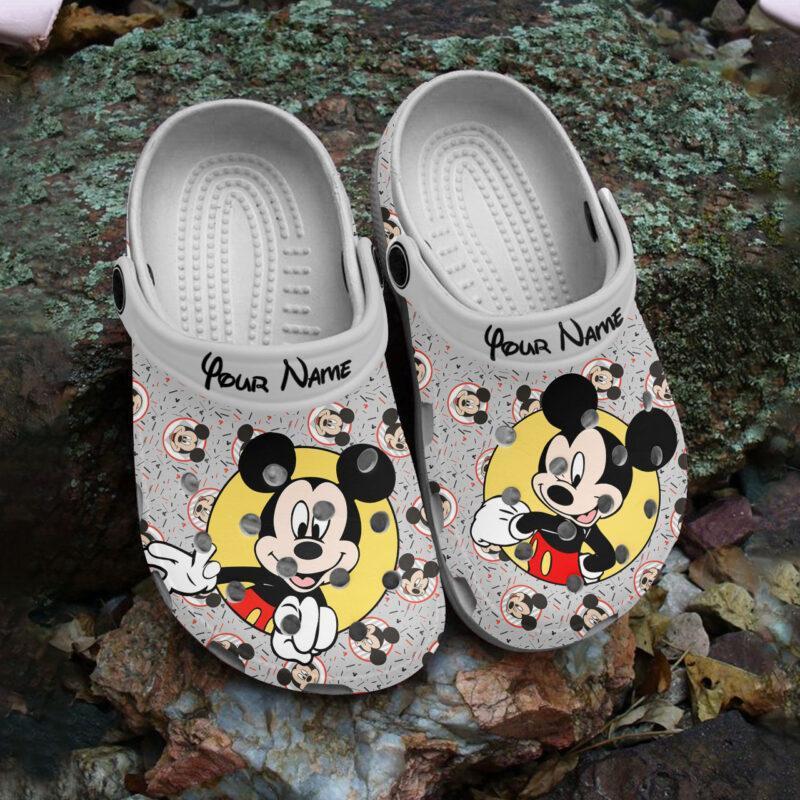 Customized Mickey Mouse Grey Clogs For Kids And Adults - Design by ...