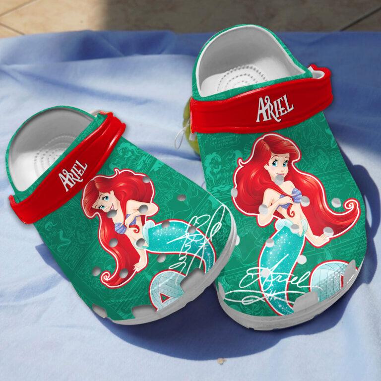 Beautiful The Mermaid Ariel Clogs For Kids And Adults - Design by Crocodile