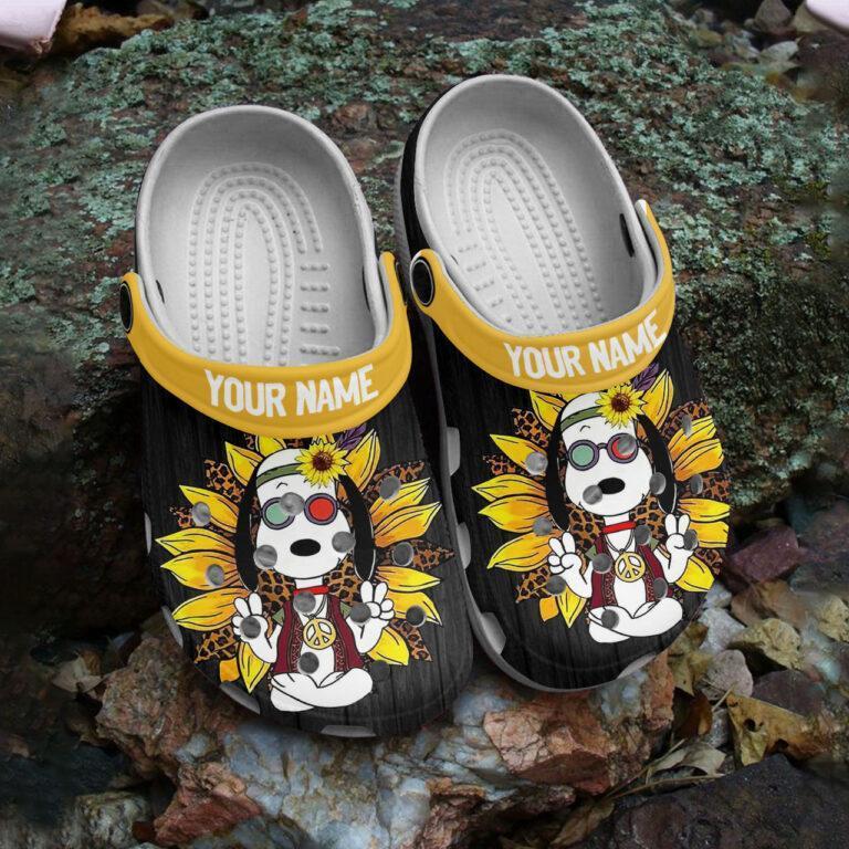 Personalized Snoopy Hippie Soul New Clogs Shoes - Design by Crocodile
