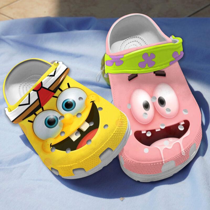 Comfortable Clogs Spongebob And Patrick Star Clogs - Design by Crocodile