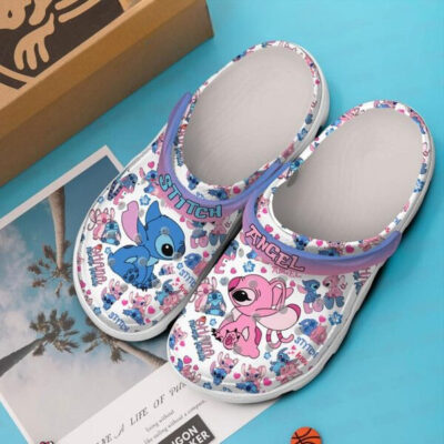 Beautiful Design Stitch And Angel Cartoon Clogs For Kids And Adults ...