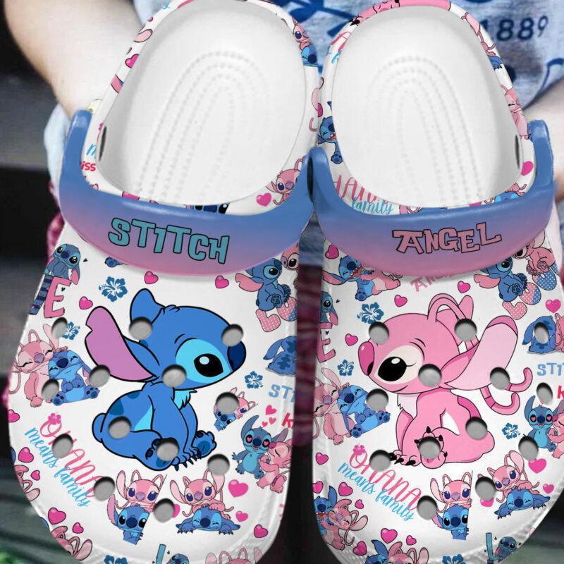 Beautiful Design Stitch And Angel Cartoon Clogs For Kids And Adults ...