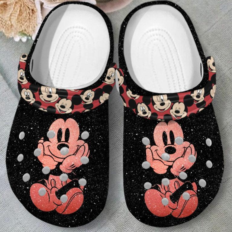 Little Happiness Mickey Mouse Twinkle Dark Pink Clogs For Kids & Adults ...