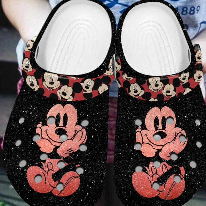 Little Happiness Mickey Mouse Twinkle Dark Pink Clogs For Kids & Adults ...