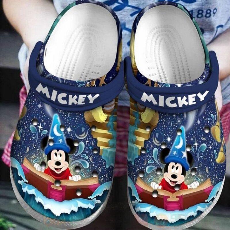 Mickey Mouse Night Sky Clogs For Kids & Adults - Design by Crocodile